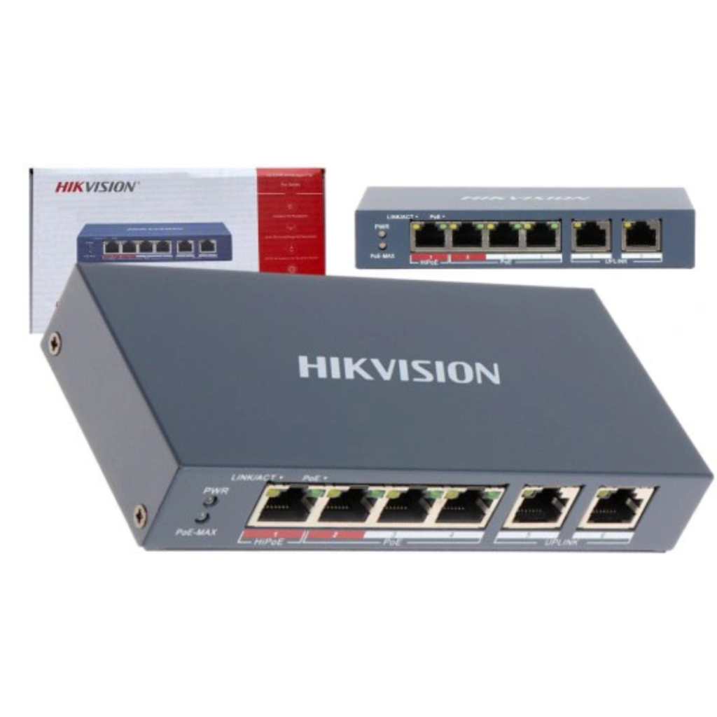 HIKVISION 3E0106P-E 6 PORT POE SWITCH WITH 2 100MBPS UPLINKS ...